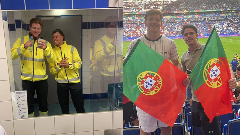 Koen en Luca dringen als vuilnismannen EK-stadion binnen: ‘Zenuwen ...