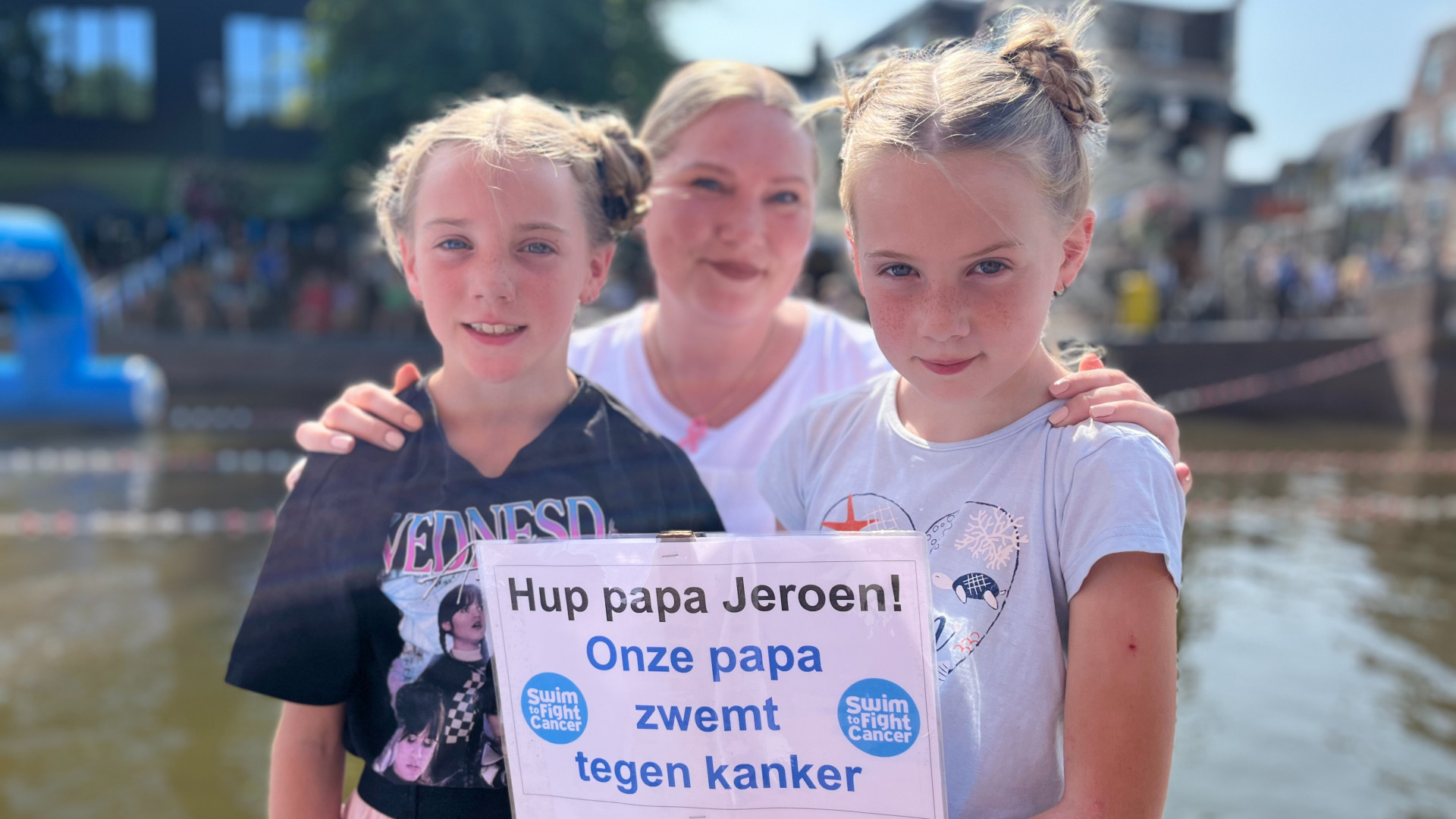 Matthea (13) en vele anderen zwemmen door centrum tegen kanker: ‘Mijn ...